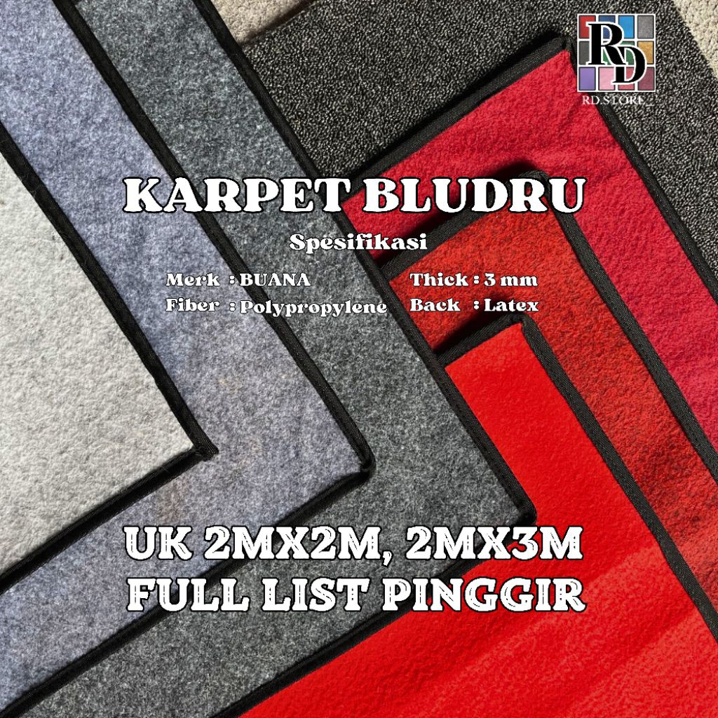 Jual KARPET BLUDRU || UK 2MX2M || 2MX3M || FULL LIST PINGGIR || ALAS ...