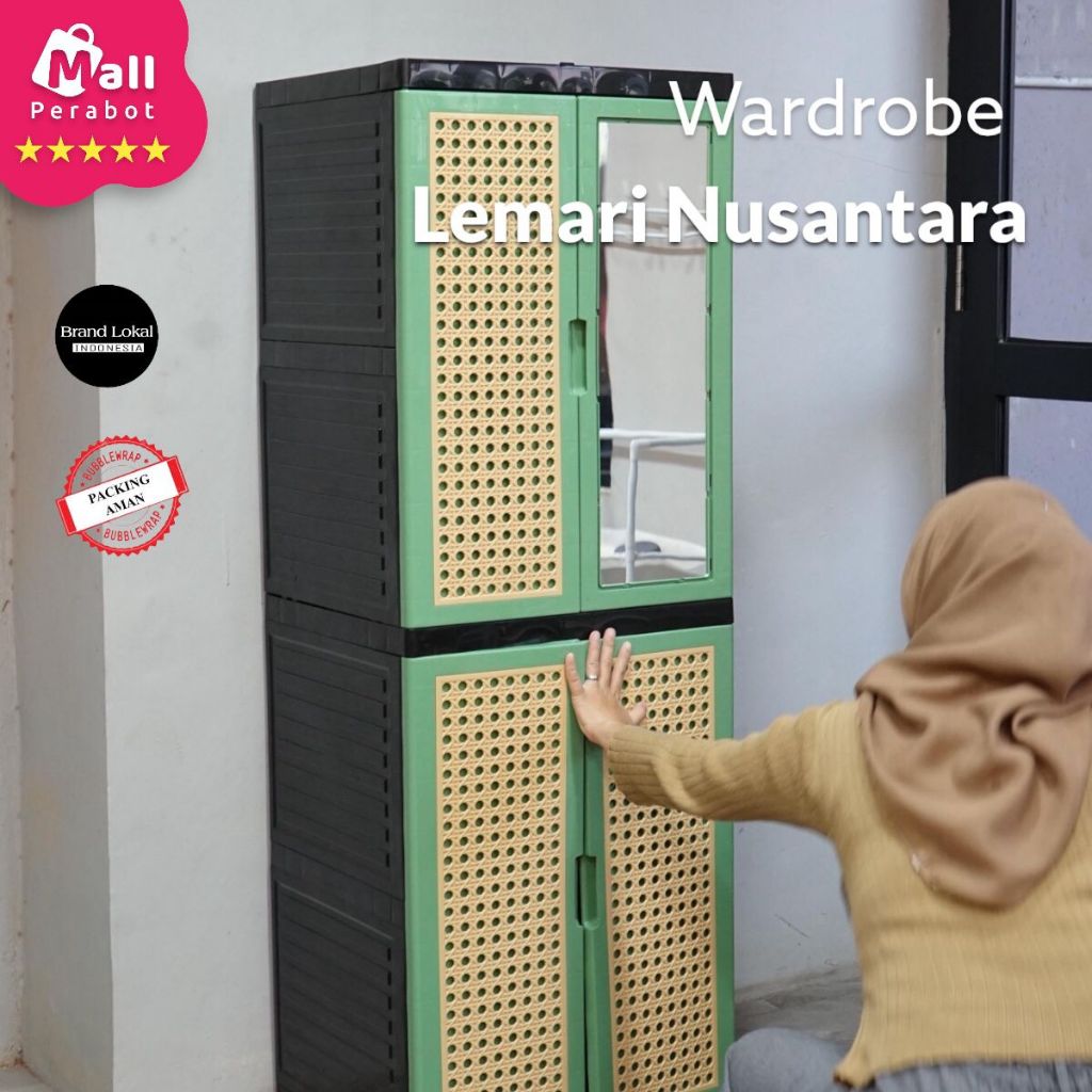 Jual Mall Perabot Lokal | Lemari Pakaian Plastik Nusantara Wardrobe ...