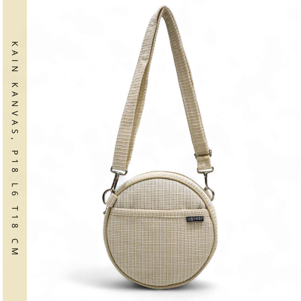 Jual Tas Selempang Bulat Kanvas Vintage Kain Kanvas Tas Bahu Bulat ...