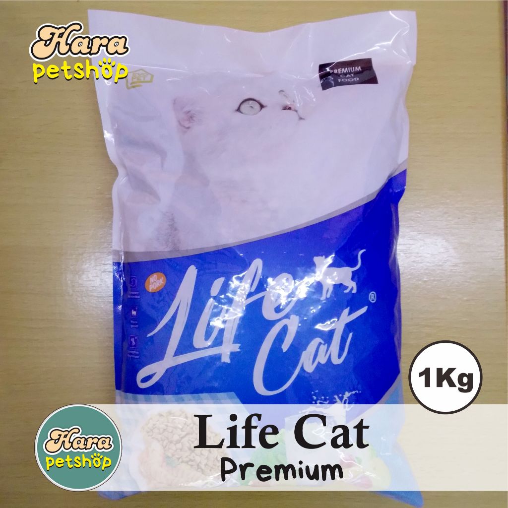 Jual LIFE CAT Dry Premium Makanan Kucing Dewasa 1kg - Protein Tinggi ...