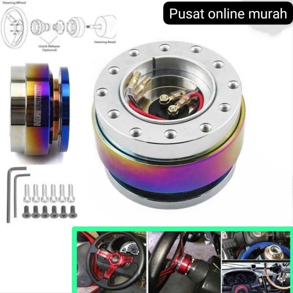 Jual Boskit Quick Release Stir Steering Wheel Hub Adapter Setir Mobil ...