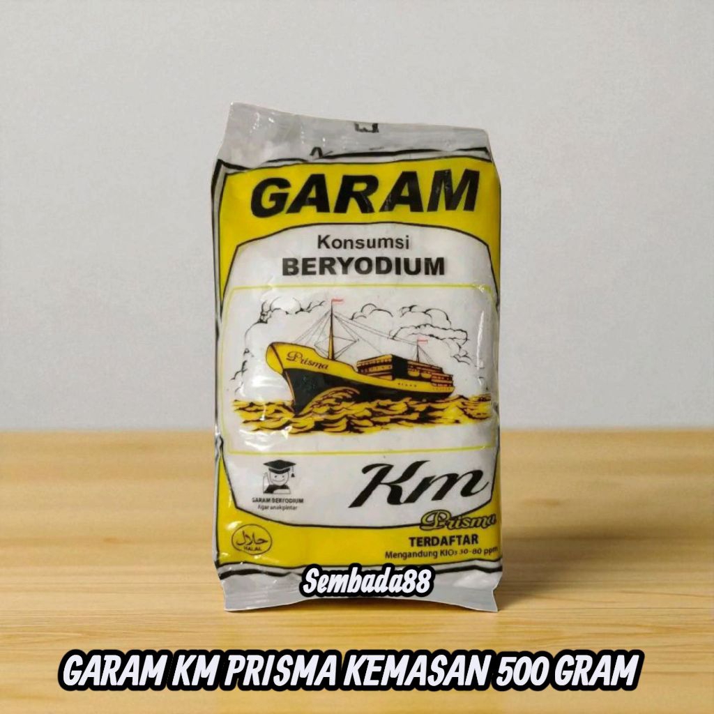 Jual GARAM DAPUR CAP KM PRISMA KEMASAN 500 GRAM / GARAM BERYODIUM ...