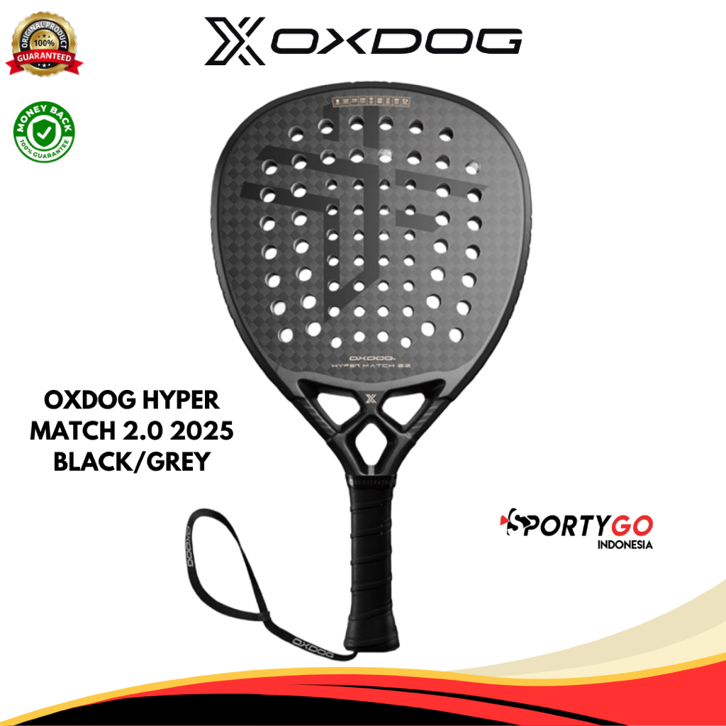 Jual Padel Racket OXDOG Hyper Match 2.0 2025 Black/Grey | Raket Padel ...