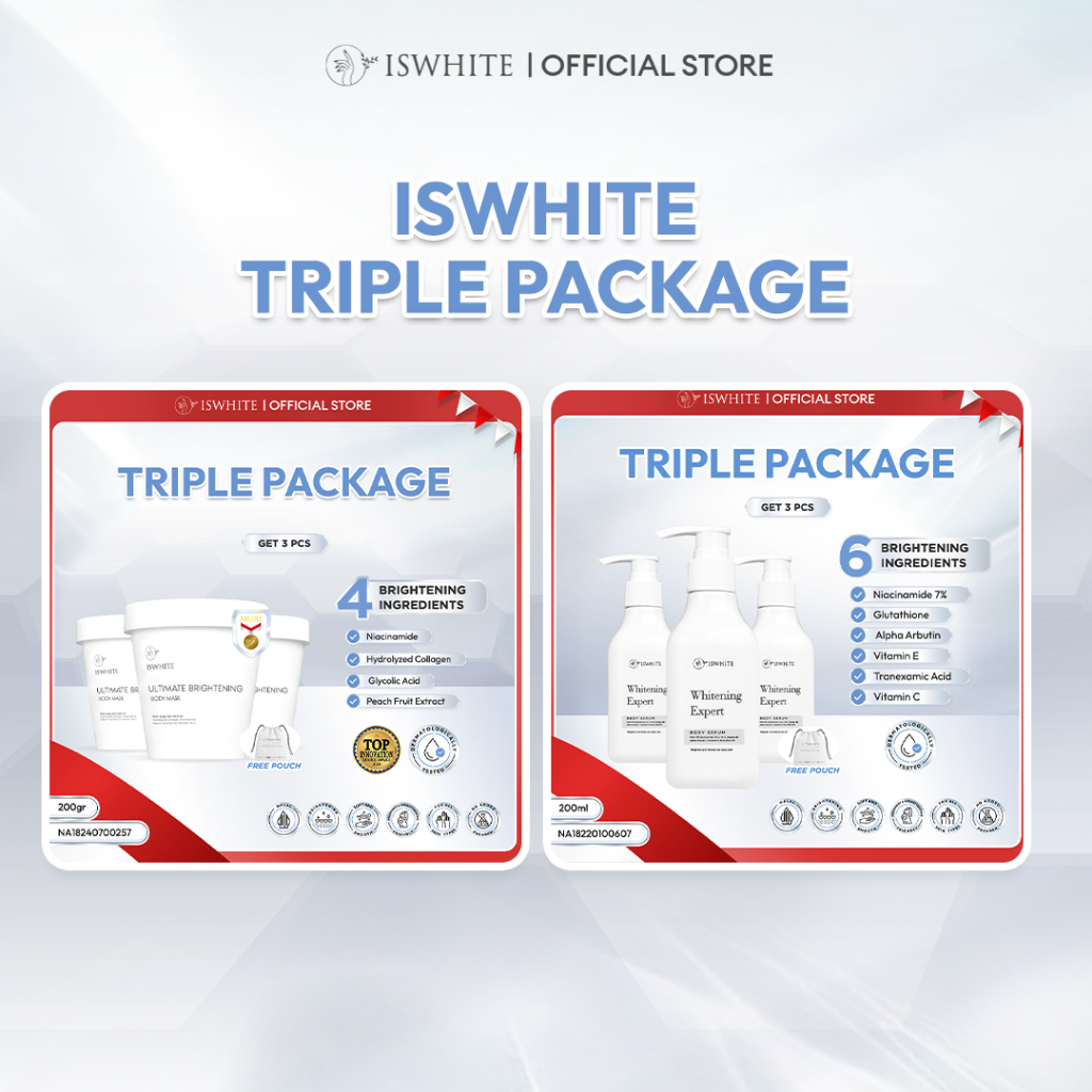 Jual ISWHITE PERFECT TRIPLE PACKAGE | BODY MASK | BODY SERUM | Shopee ...