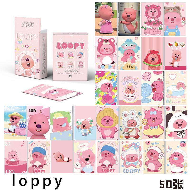 Jual [TS] LOOPY HOLOGRAM PHOTOCARD LOMO CARD ANIME 2 SISI ISI 50PCS ...