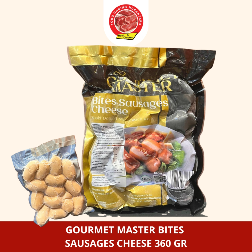Jual GOURMET MASTER BITES SAUSAGES CHEESE 360 GR | Shopee Indonesia