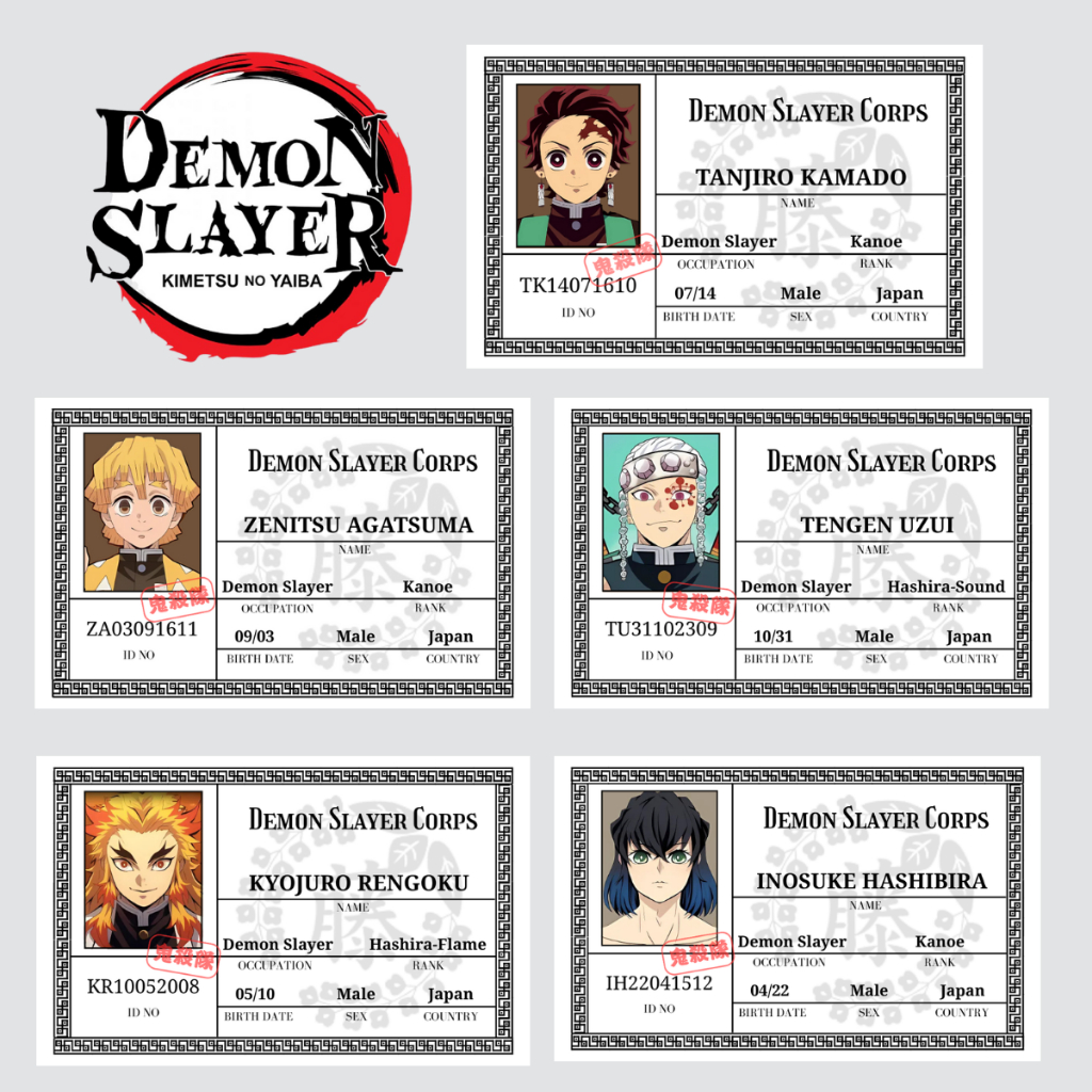 Jual Demon Slayer Corps ID Cards Tanjiro Name Badges | Shopee Indonesia
