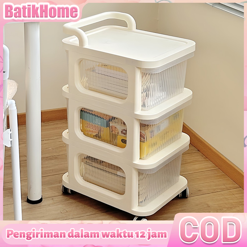 Jual Rak Troli Multifungsi Plastik 4 Tingkat - Penyimpanan Snack/Buah Desain Minimalis untuk ...