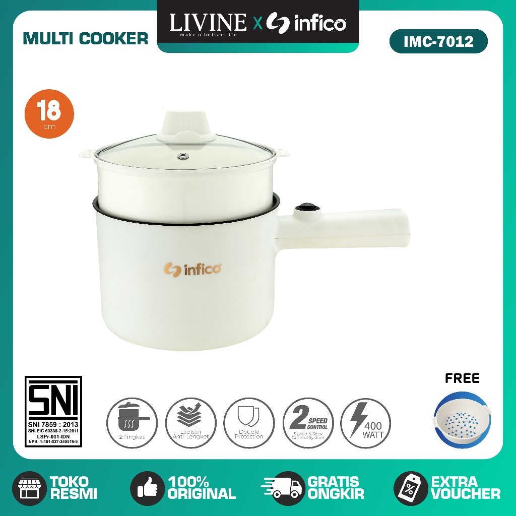 Jual Infico Panci Listrik Multifungsi 1,8 Liter Panci Listrik Serbaguna ...