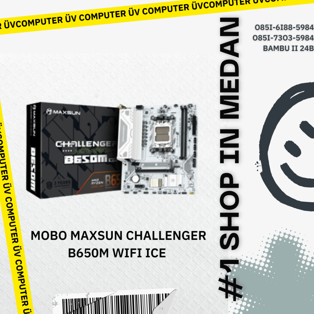 Jual Motherboard MOBO MAXSUN Challenger B650M B-650M WIFI ICE | DDR5 ...