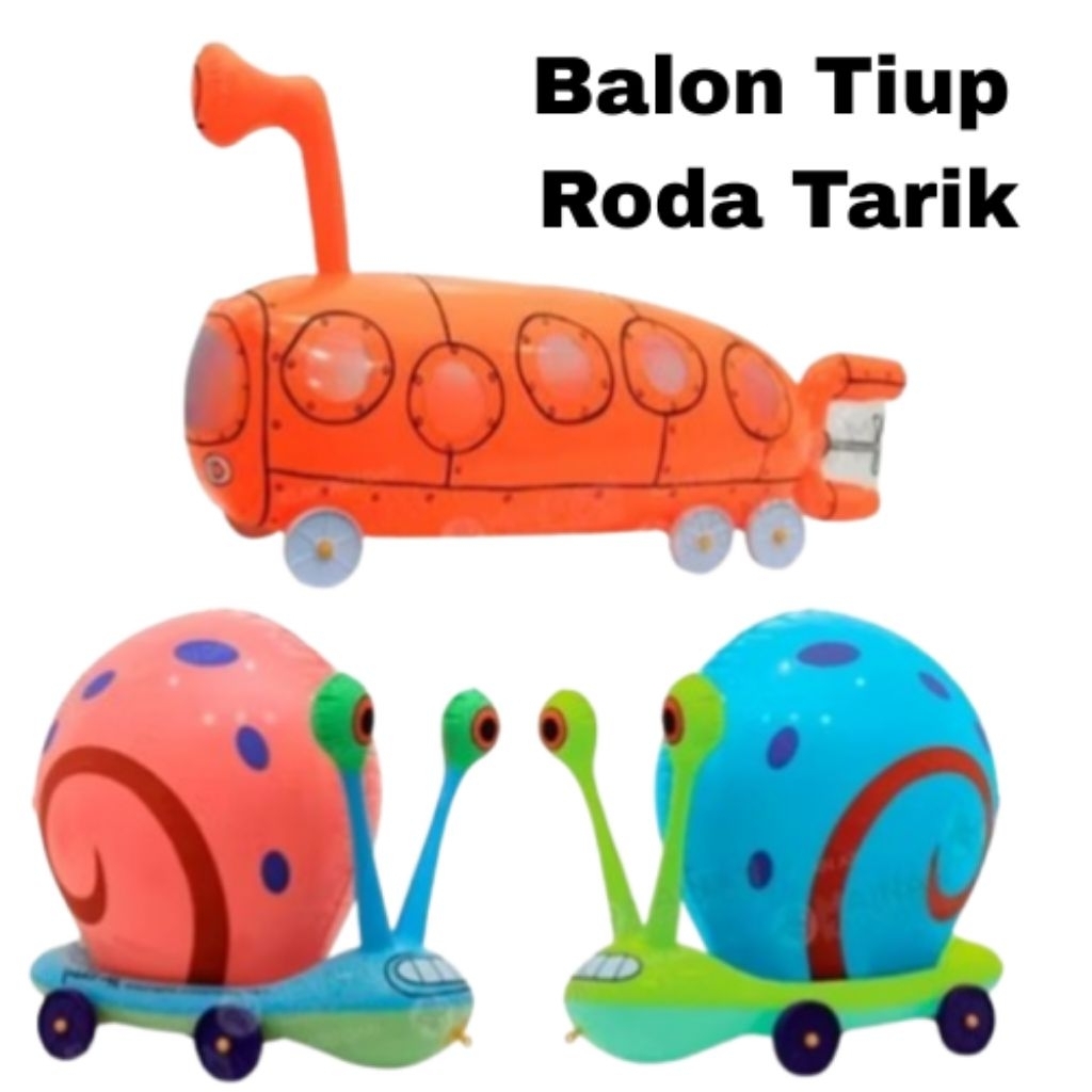 Jual Mainan gary siput/bus laut beroda spongebob balon tiup karakter ...