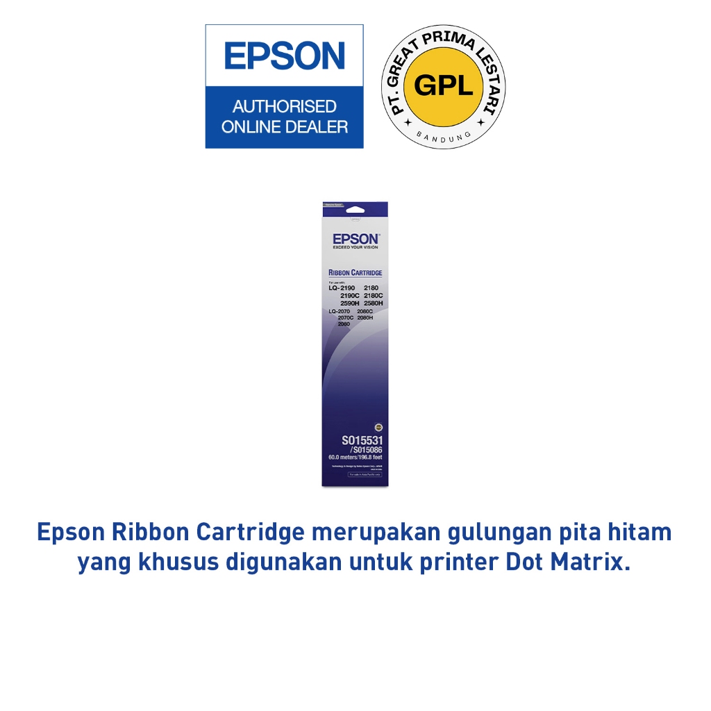 Jual Epson Ribbon Catridge SO15531 SO15086 - Ribbon Cartridge Printer ...