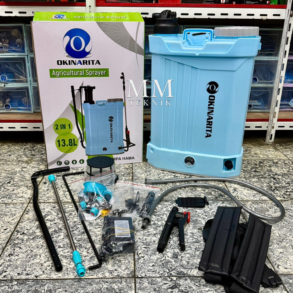 Jual Mesin Pompa Hama Baterai & Manual (2in1) 13.8 Liter Okinarita ...