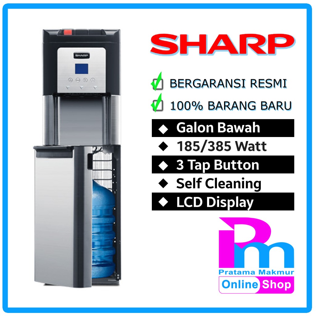Jual WATER DISPENSER SHARP SWD-78EHL-SL STAINLESS STEEL BOTTOM LOADING ...