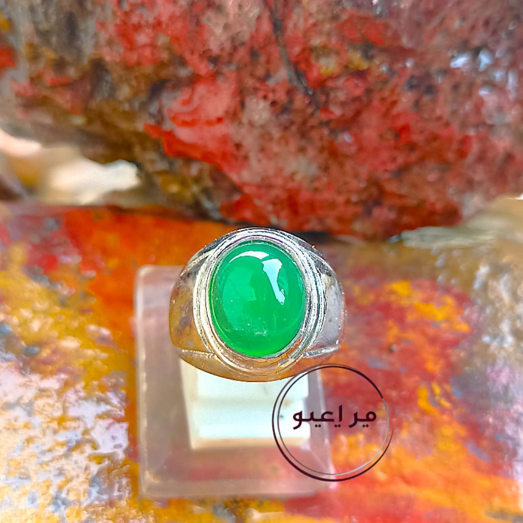 Jual batu cincin giok burma serat alus top kristal ring minimalis ...