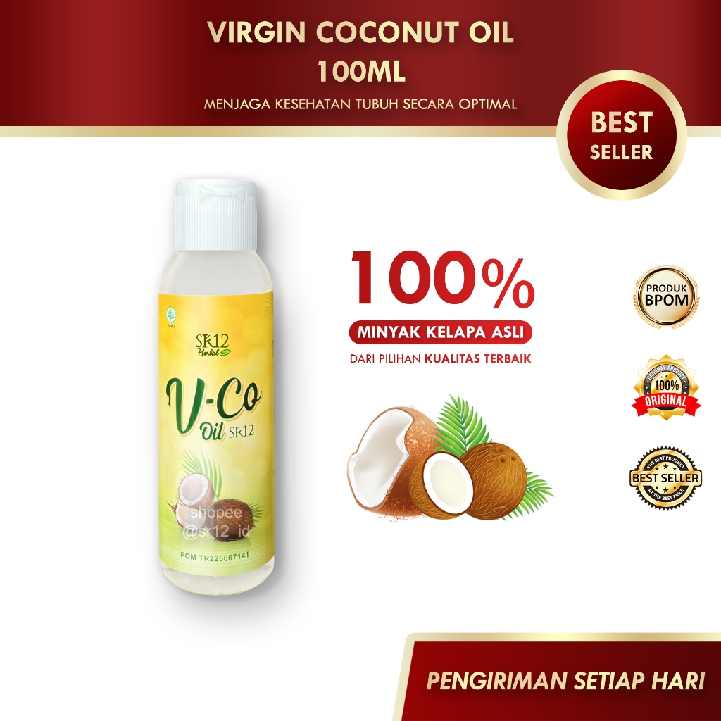 Jual SR12 - Virgin Coconut Oil 100ml (VCO / VICO / Minyak Kelapa Murni) | Shopee Indonesia