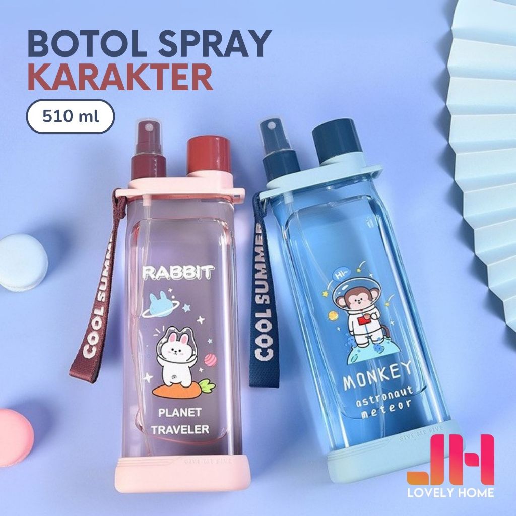 Jual LBYH-8027 Botol Minum Anak Semprot Tutup Ganda Botol Air Kabut ...