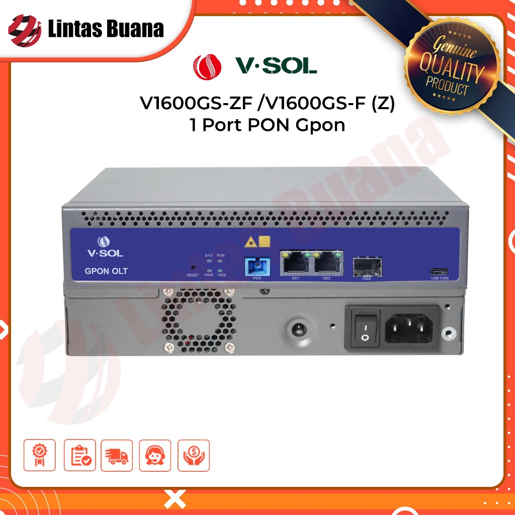 Jual V-SOL V1600GS-F (Z) WITH FAN L3 1 Port GPON OLT VSOL AC+DC 12V POWER | V1600GS-ZF | Shopee ...