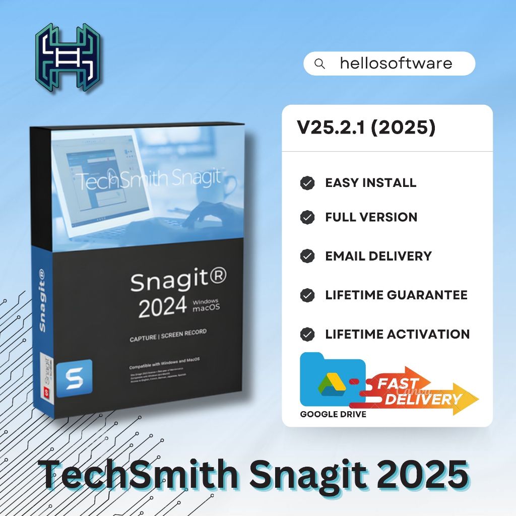 Jual (WIN/MAC) TechSmith Snagit 2025 v25.2.1 Build 7212 Full Version (Versi Terbaru) | Shopee ...