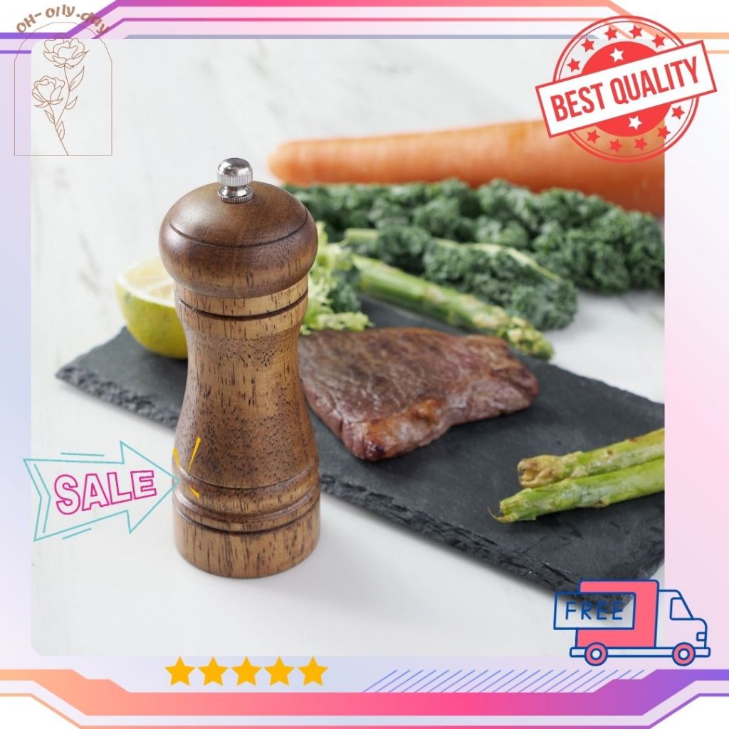 Jual Gilingan Lada Merica Bumbu/Salt Pepper Mill Manual Grinder Kayu ...
