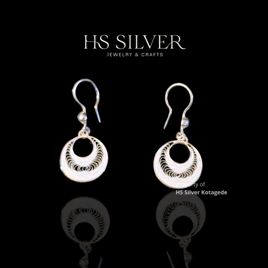 Jual Anting Perak Asli Filigree 925 Model Bulat Bolong Tengah | HS ...