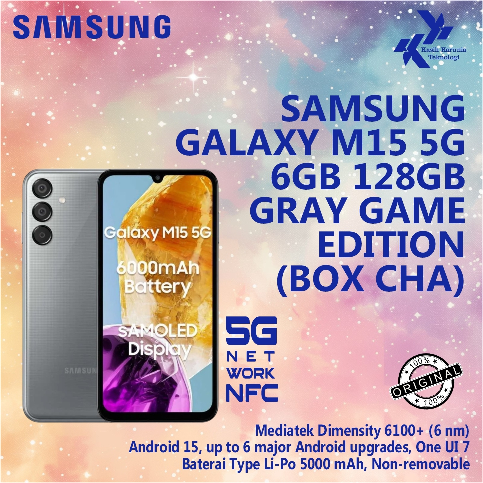 Jual SAMSUNG GALAXY M15 5G 6GB 128GB GRAY GAME EDITION (BOX CHA ...