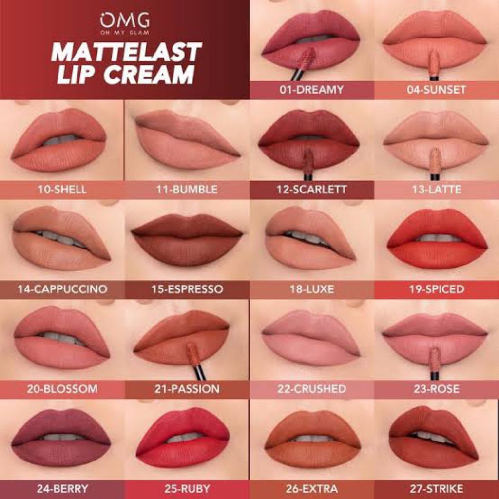 Jual OMG Oh My Glam MatteLast Lip Cream Lipstik LipCream Lipstick ...