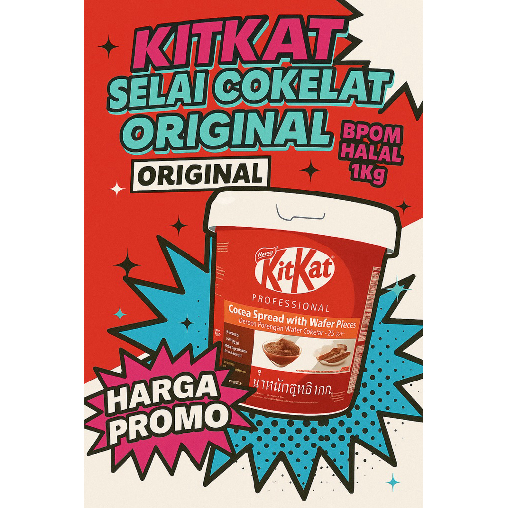 Jual KIT KAT SELAI COKLAT WAFER COCOA SPREAD 1 KG HALAL | Shopee Indonesia