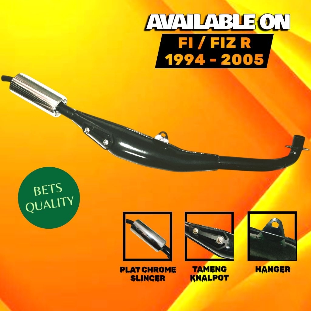 Jual Knalpot standar racing 3v3 Fiz r f1 zr force 1 perut hitam New ...