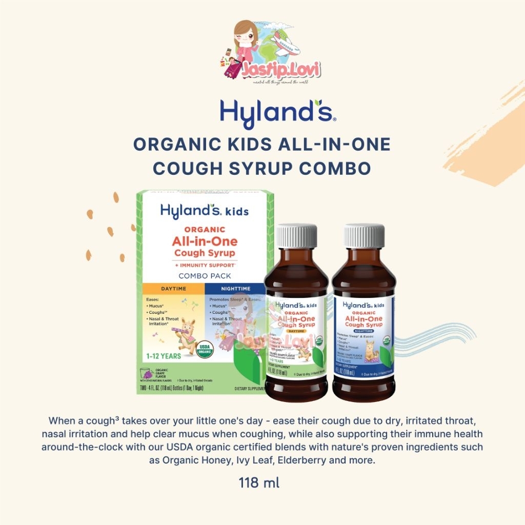 Jual Hyland's Organic Kids All in One Cough Syrup Immunity Support ...