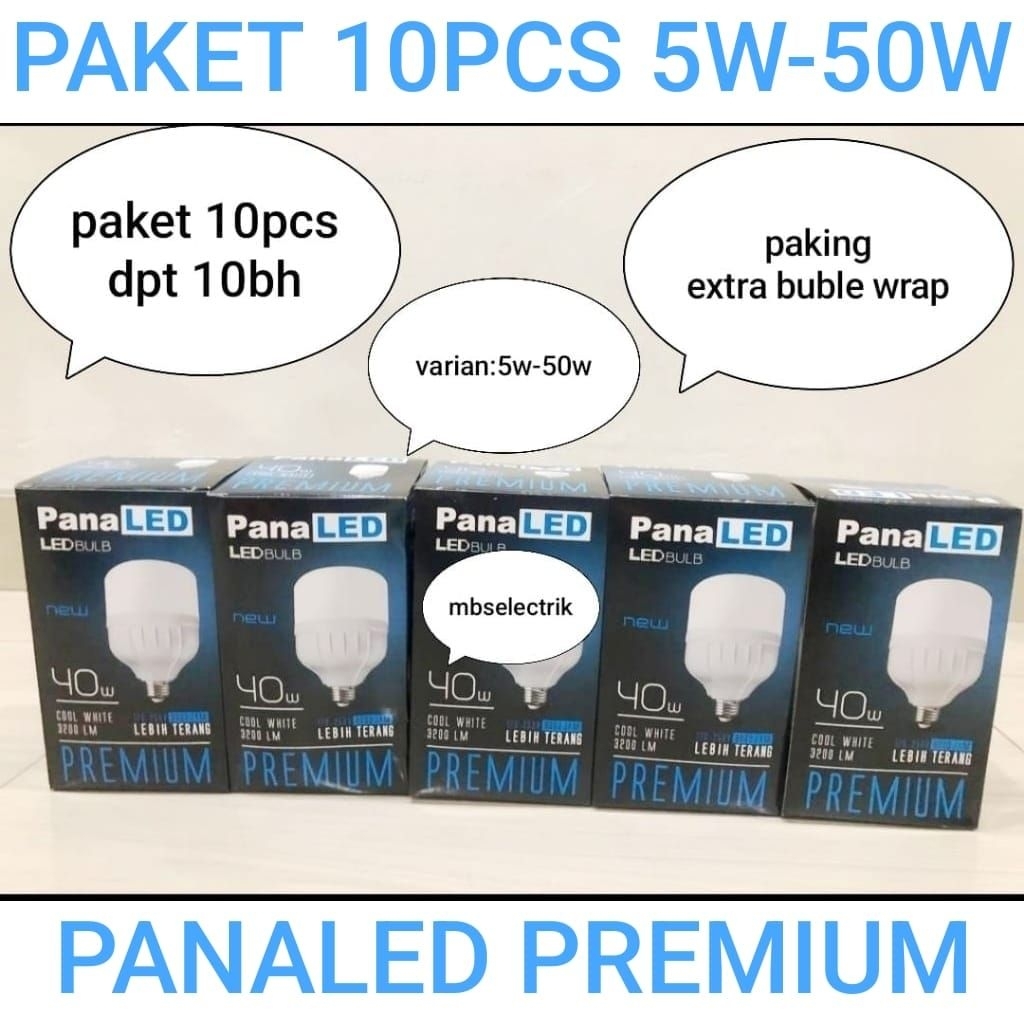 Jual BOHLAM PANALED / LAMPU LED PANALED PREMIUM PAKET 10PCS | Shopee Indonesia