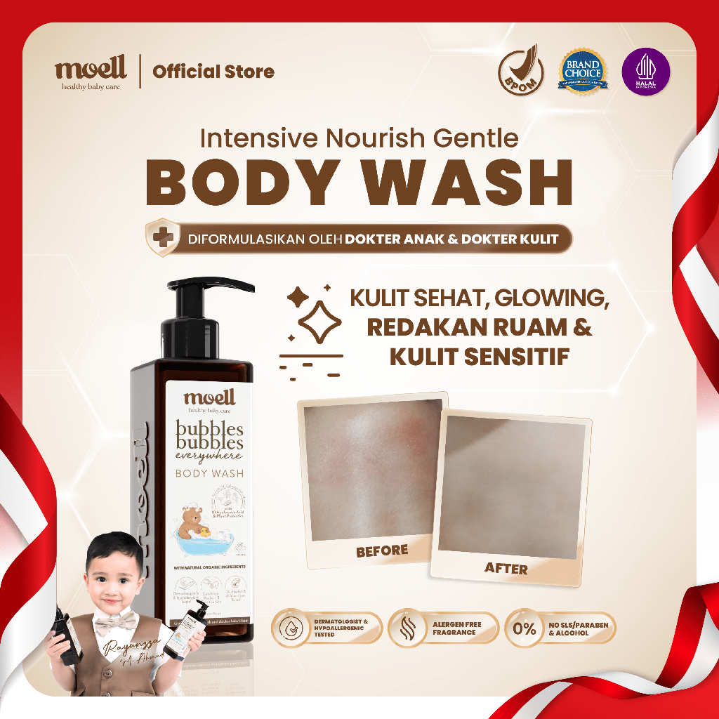 Jual Moell Gentle Sabun Mandi Bayi Anak 185gr Kulit Kering dan Sensitif ...