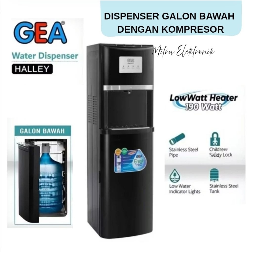 Jual GEA Dispenser Halley Galon Bawah Dengan Mesin Kompresor ...