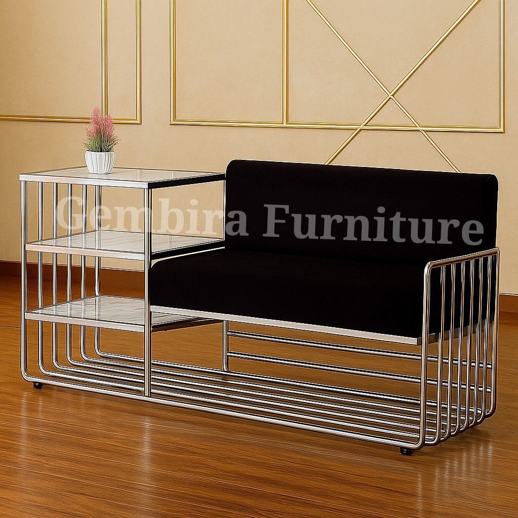 Jual bench sofa rak sepatu sendal shoes stainless stenlis kursi santai ...