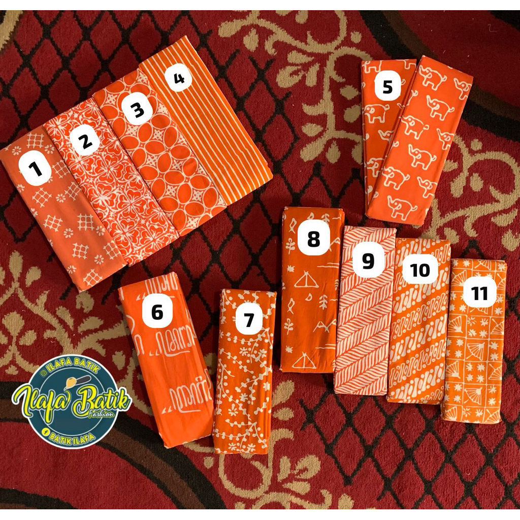 Jual ORANGE BATIK CAP BATIK GARUTAN TASIKMALAYA | Shopee Indonesia