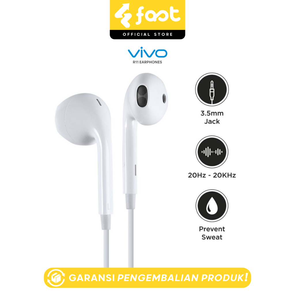 Jual Headset Vivo ORIGINAL HANDSFREE EARPHONE OPPO R9 N1 F1 F1S A11 A33 A37 A39 / LENOVO XIAOMI ...