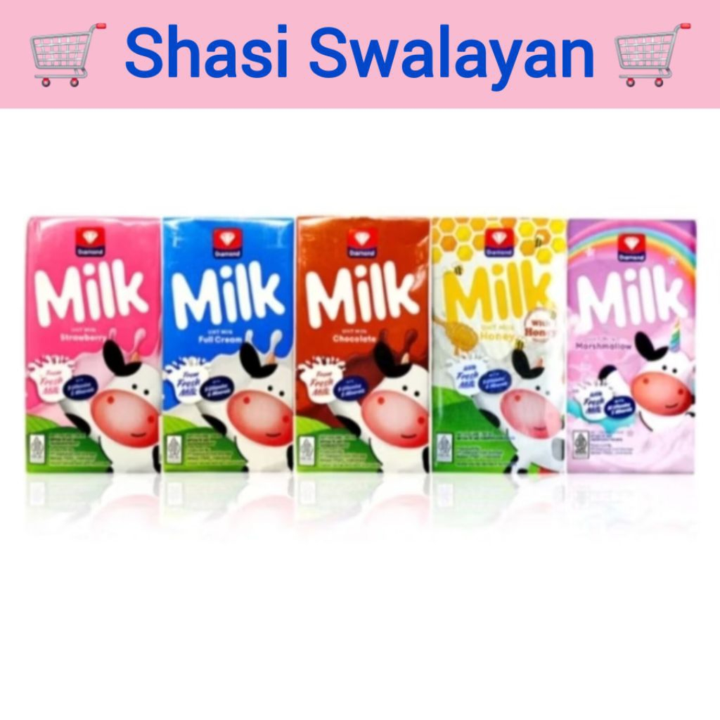 Jual DIAMOND SUSU UHT KOTAK KECIL 125 ML | Shopee Indonesia