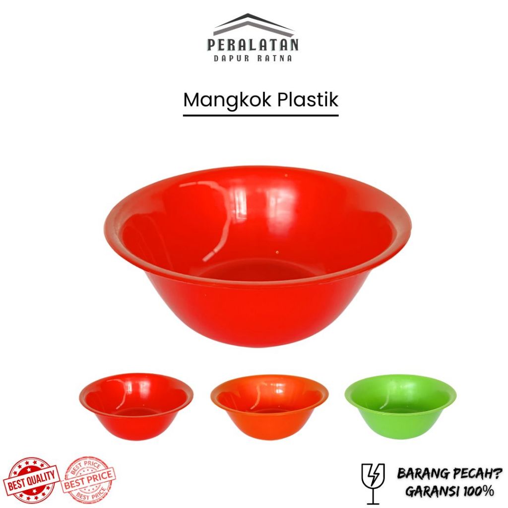Jual (24 PCS) MANGKOK MERAH HIJAU ORANGE / MANGKOK MURAH / MANGKOK ...