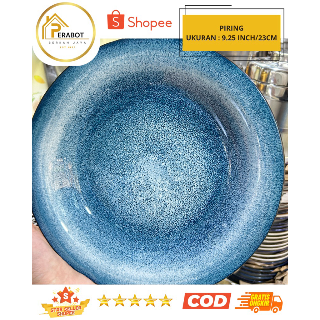 Jual PIRING KERAMIK AESTHETIC UNIK DINNER PLATE PORCELAIN UKURAN 9.25 ...