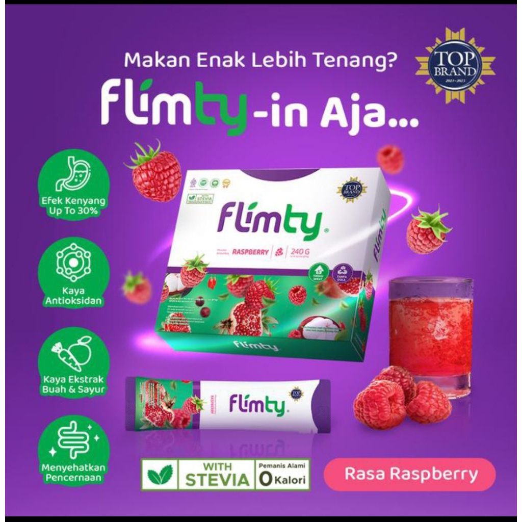 Jual Flimty Minuman Fiber Minuman Detox rasa Raspberry, Blackcurant ...