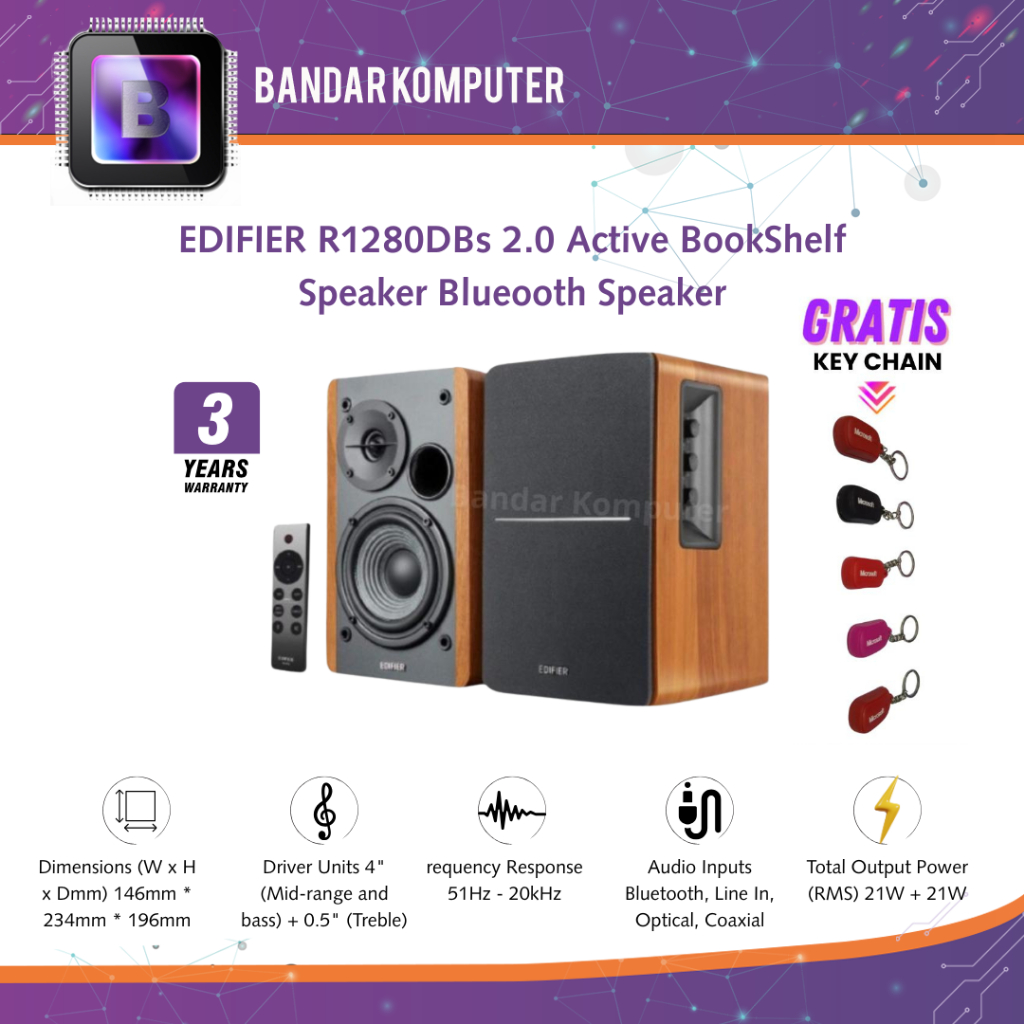 Jual EDIFIER R1280DBs 2.0 Active BookShelf Speaker Blueooth Speaker | Shopee Indonesia