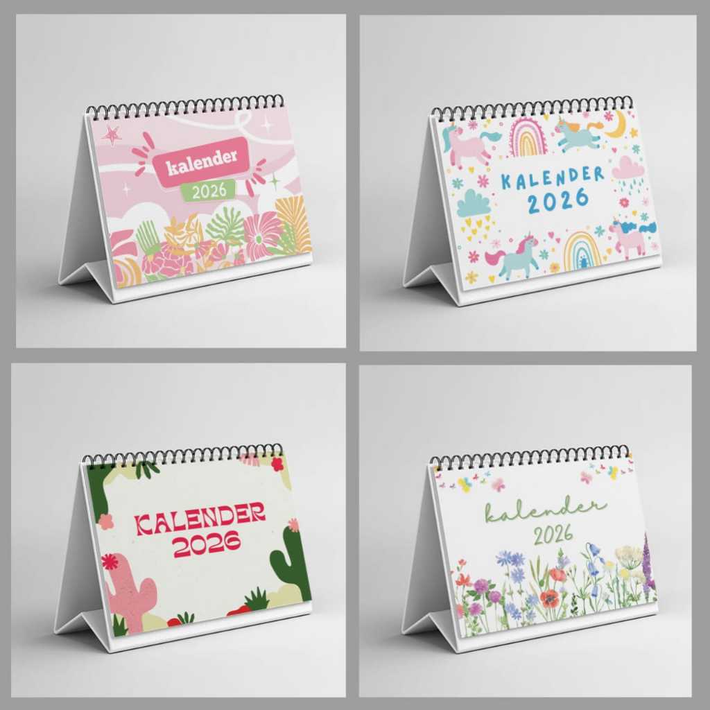 Jual (Ryuu)Calendar Meja A6 2026 - Ukuran A6 / Kalender Meja Aesthetic ...