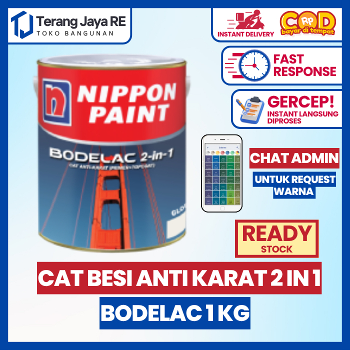 Jual Cat Besi Dan Kayu Anti Karat Bodelac 2 IN 1 Kemasan 1 kg | Shopee ...