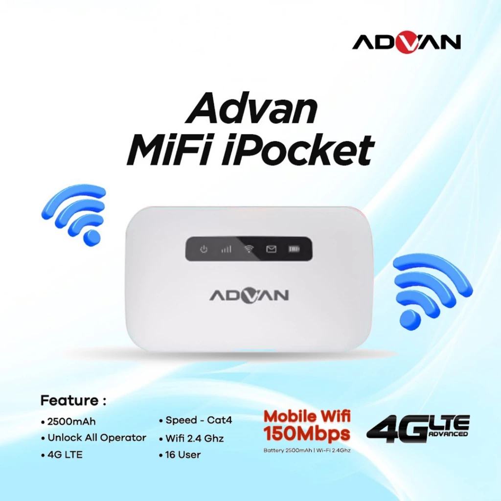 Jual ADVAN MIFI POCKET Mobile WIFI Hotspot Portable Modem Speed 4G LTE ...