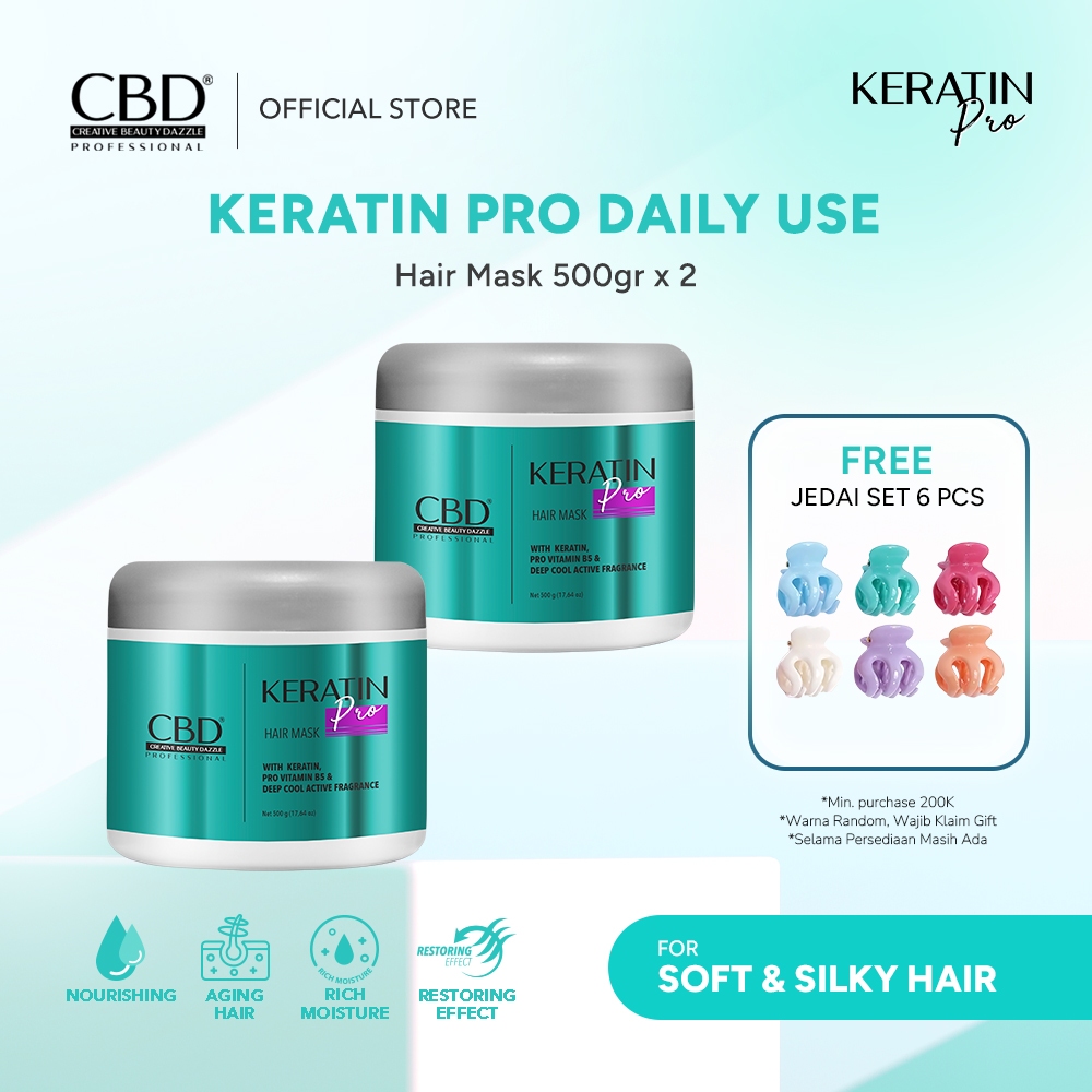 Jual CBD Professional Keratin Pro Daily Use Hair Mask (Masker Rambut ...