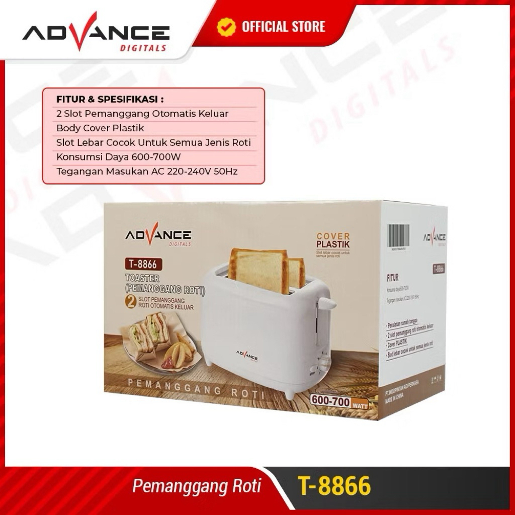 Jual Advance Pemanggang Roti Listrik Toaster Sandwich Otomatis Pop-up ...