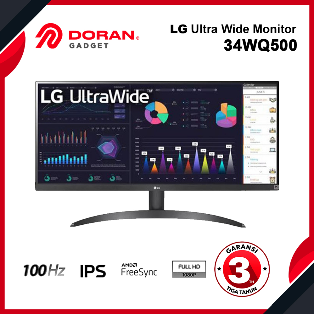 Jual LG Monitor Ultrawide 34WQ500-B 34 inch WFHD IPS Display HDR10 ...