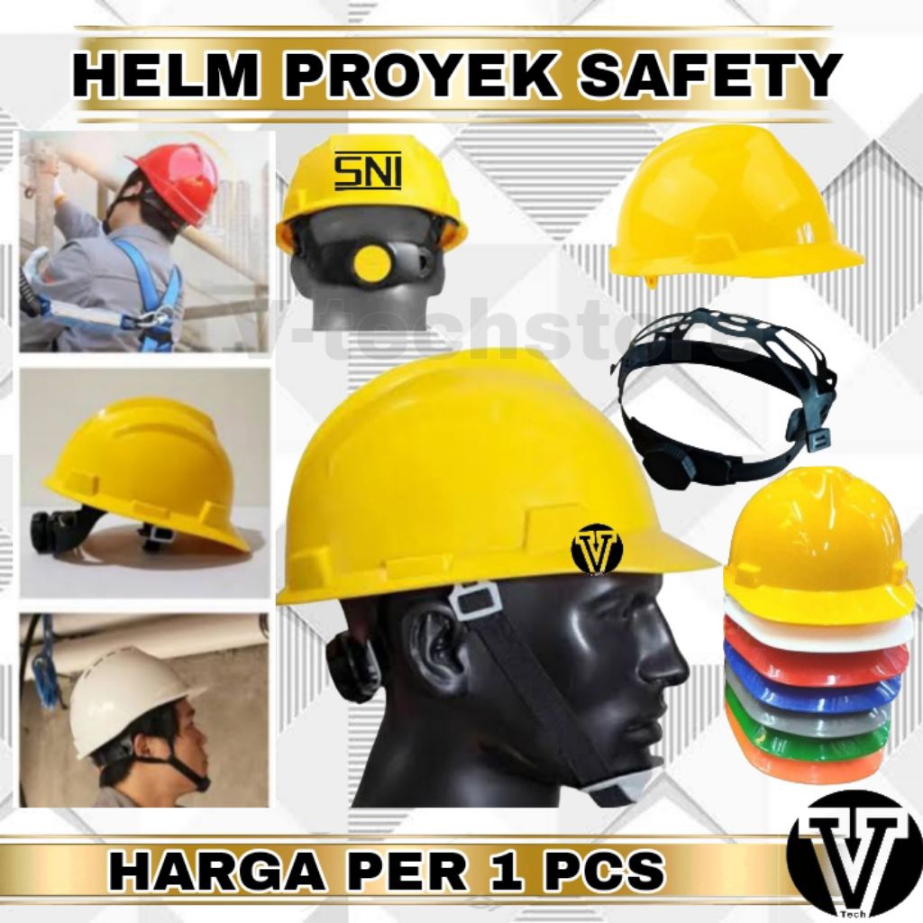 Jual Helm Proyek MSK ( Safety Helmet ) Sertifikat SNI ANSI - 1set Inner ...