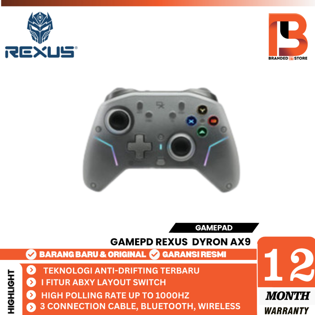 Jual Rexus Daxa Dyron AX9 Gamepad Wireless Gaming Controller - Hot ...