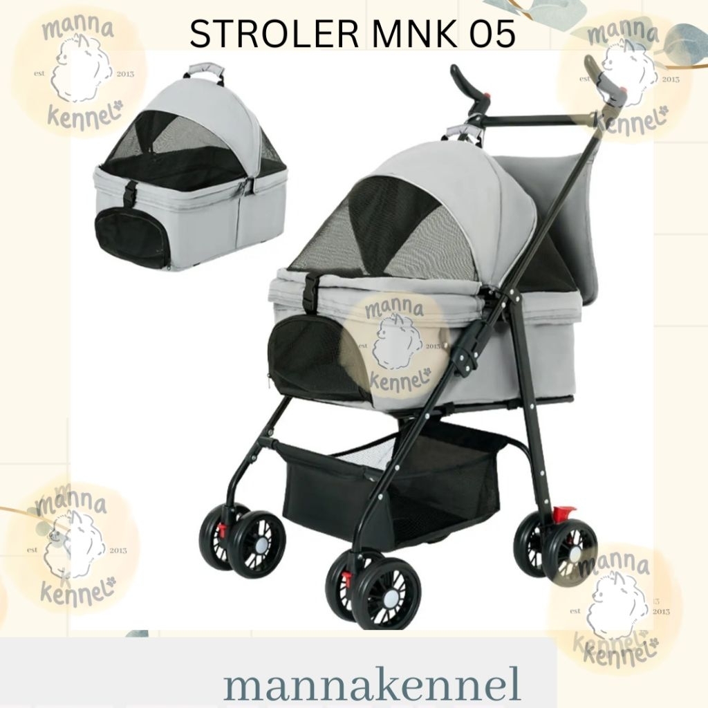 Jual foldable pet stroller stroller hewan kereta dorong anjing kucing ...